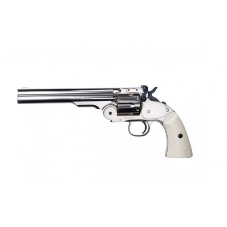 Vzduchový revolver ASG Schofield 6" Silver 4,5mm Diabolo